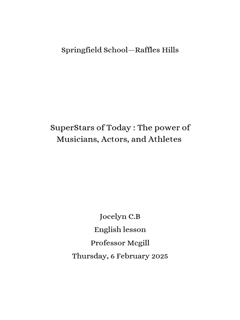 Springfield School—Raffles Hills | PDF