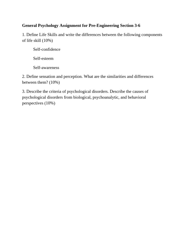Osych Assign Pre Eng | PDF
