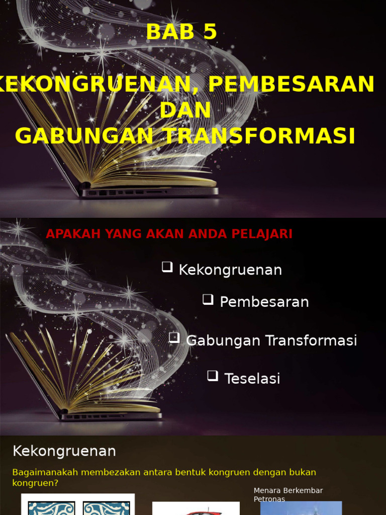 Bab 5 Kekongruenan, Pembesaran & Gabungan Transformasi | PDF