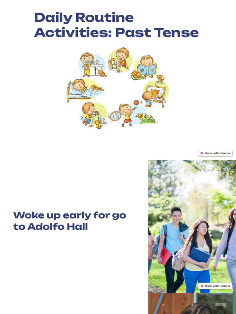 Daily Routine Activities Past Tense | PDF