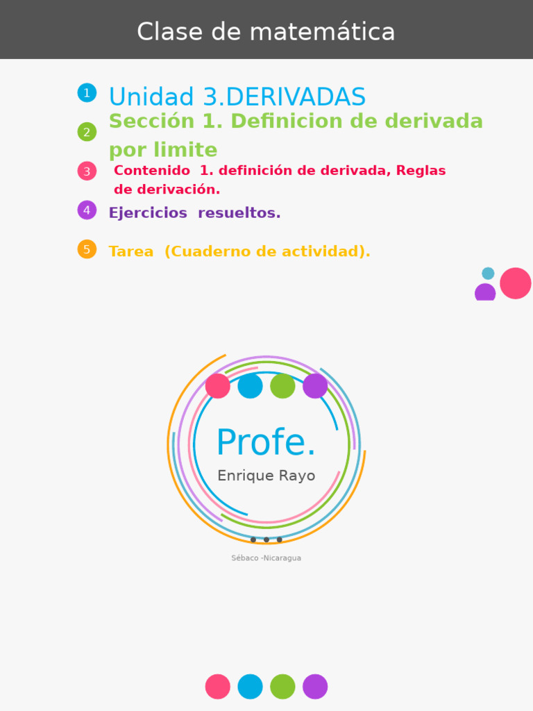 Definición y Reglas de Derivadas | PDF | Derivado | Matemática Elemental