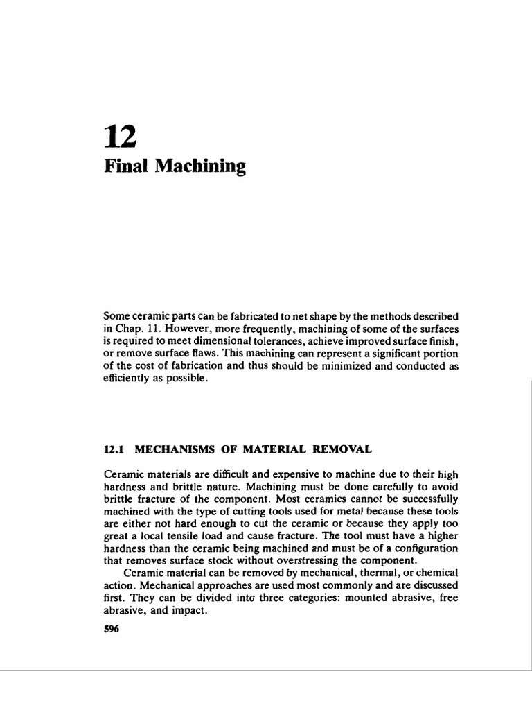 Modern ceramics Chapter 12 Final Machining | PDF