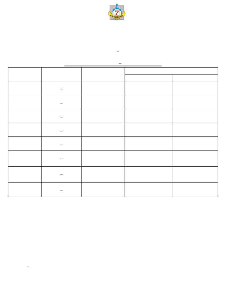 PA1 TIME TABLE GRADE 10 & 12-1 | PDF