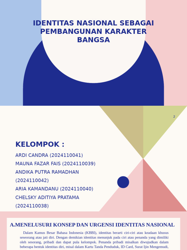 Identitas Nasional dan Karakter Bangsa | PDF