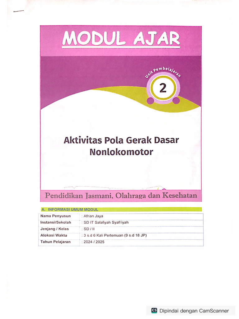 Modul Ajar PJOK 2 | PDF