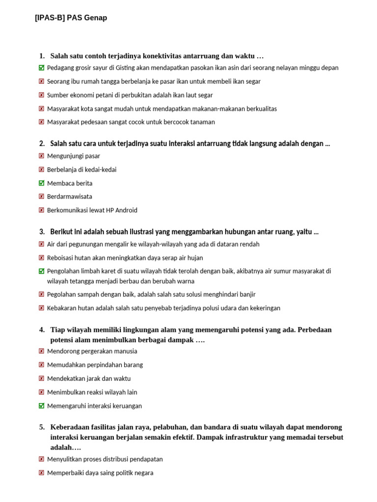 Soal Pas Genap Ipas B | PDF