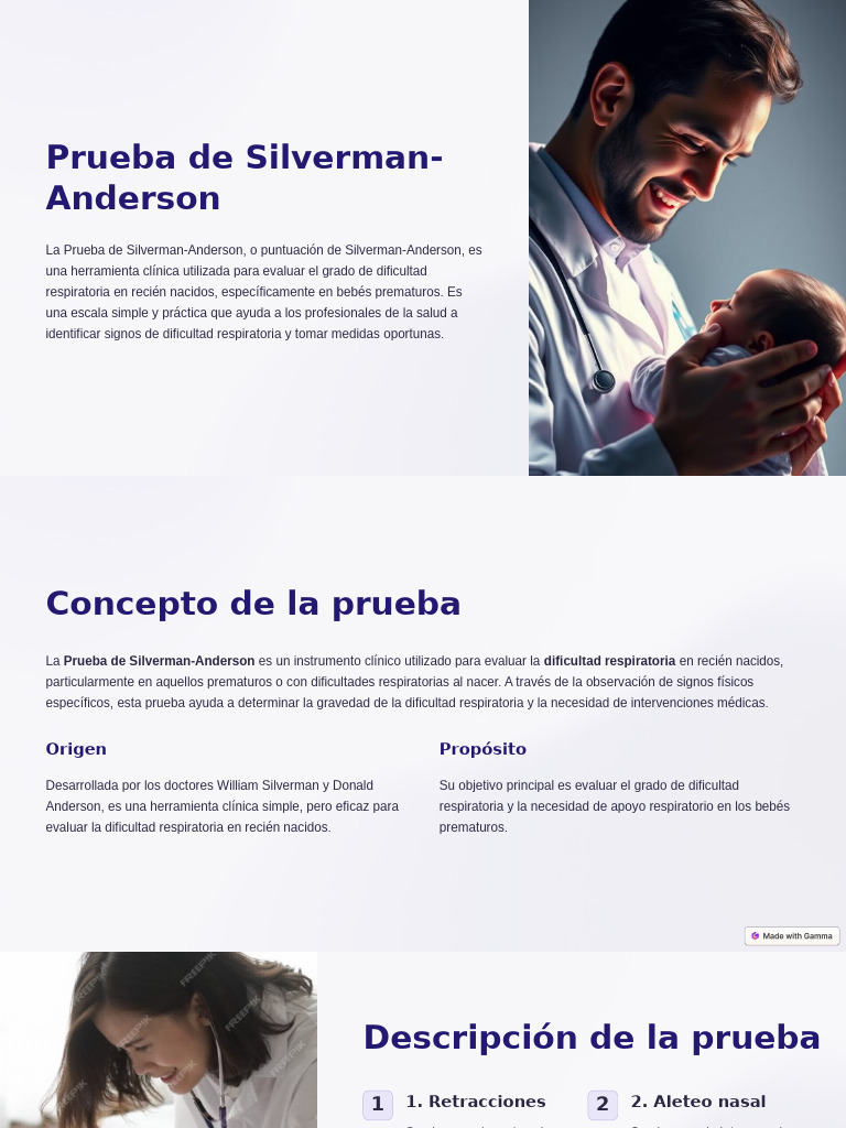 Prueba de Silverman Anderson | PDF | Sistema respiratorio | Medicina ...