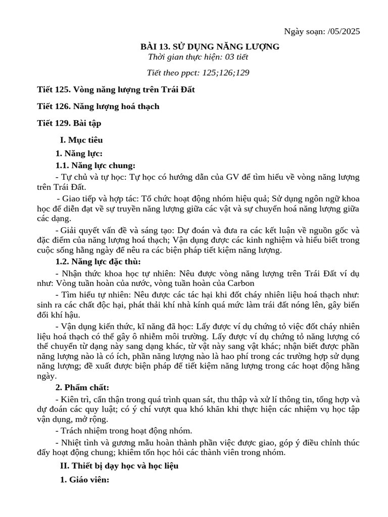 Bài 13 - S D NG Năng Lư NG | PDF