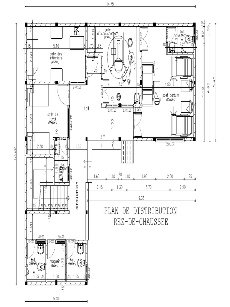 Plan de Distribution Rez-De-Chaussée | PDF