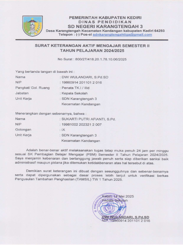 Aktif Mengajar Sukarti | PDF