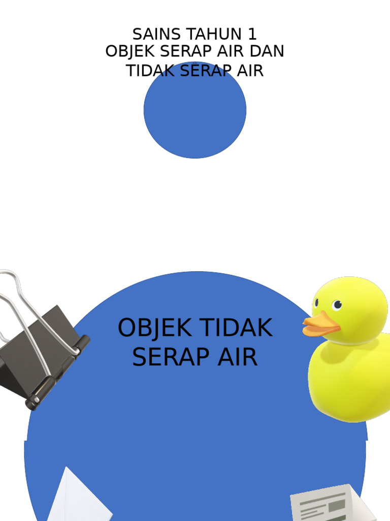 BBM Sains Tahun 1 Objek Serap Air | PDF