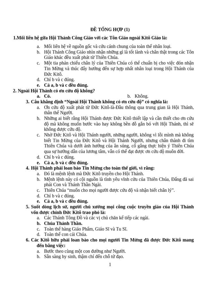 Giaó Lý T NG H P | PDF