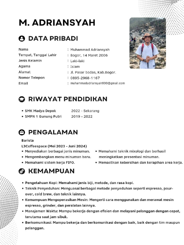 CV - Muhammad Adriansyah | PDF