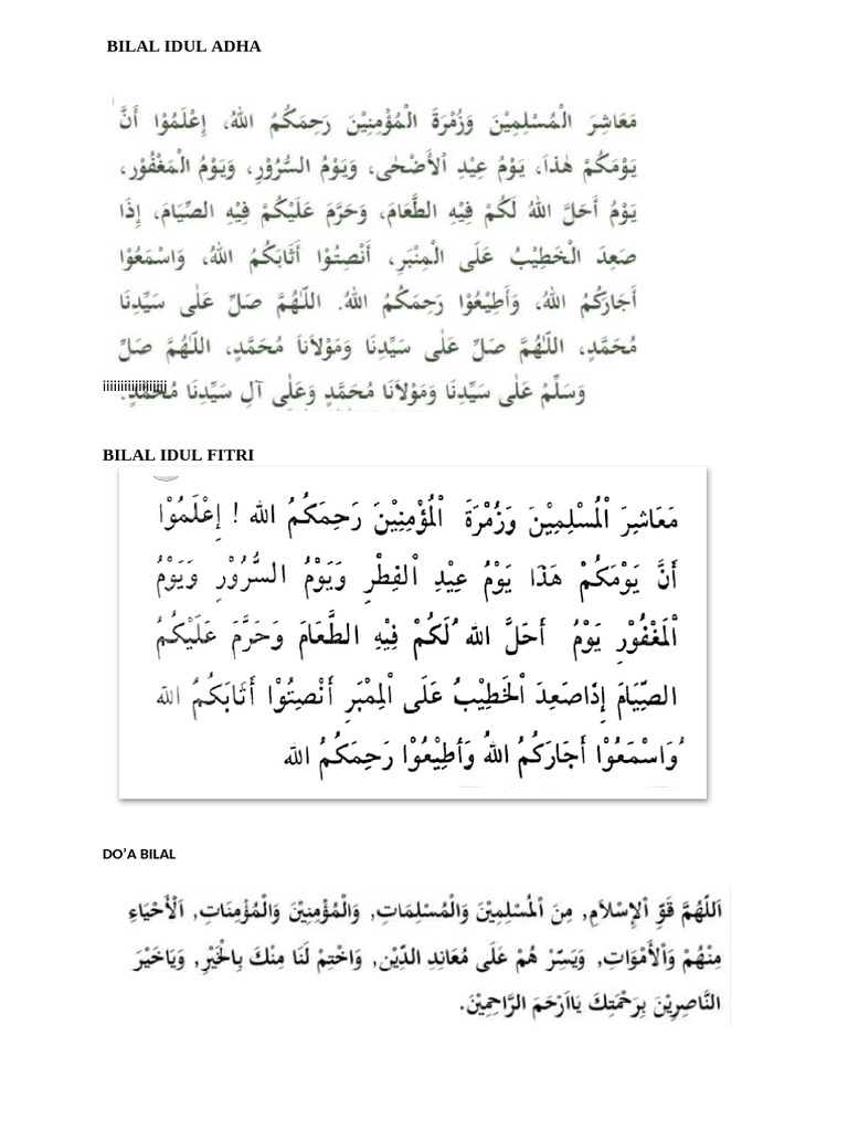 Bilal Idul Adha | PDF