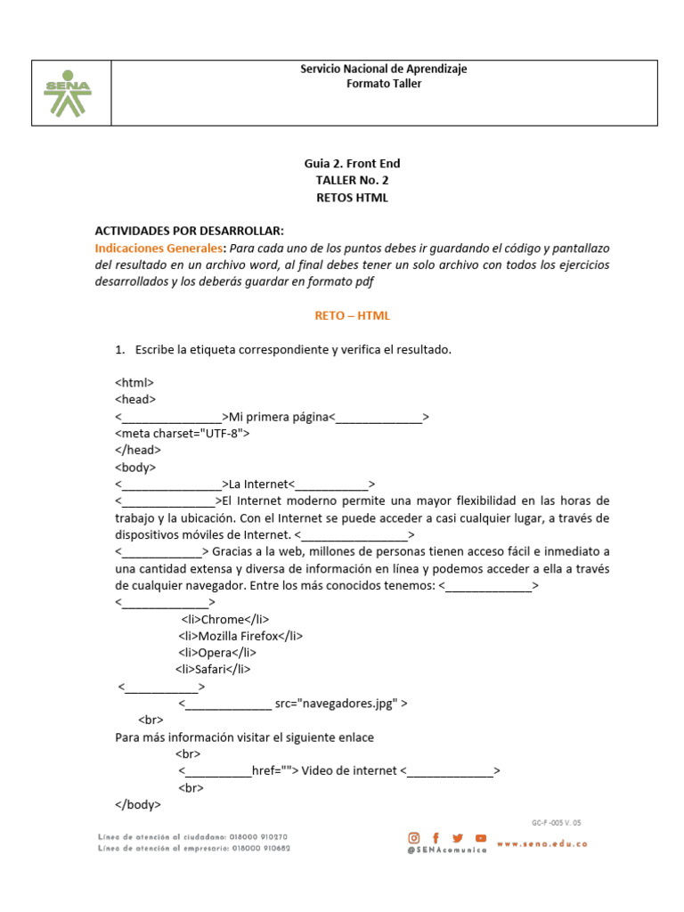 Actividad Retos HTML Css Bootstrap Melo Edison 02 7 | PDF | HTML | Red mundial