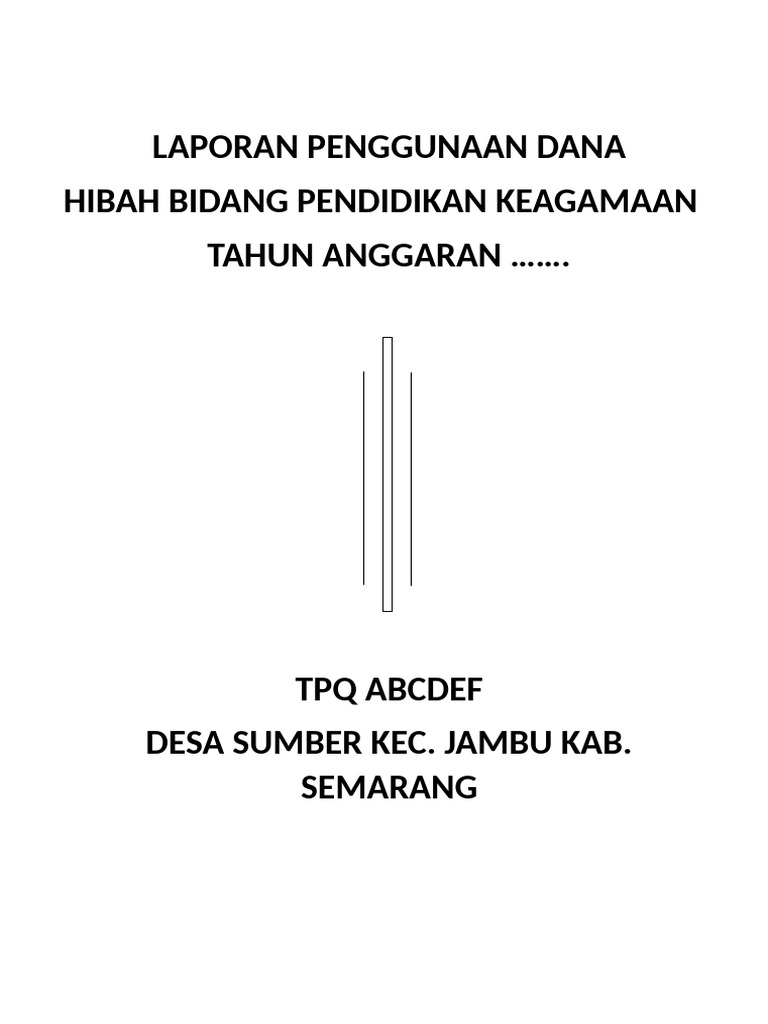 Contoh Laporan Penggunaan Dana Master | PDF