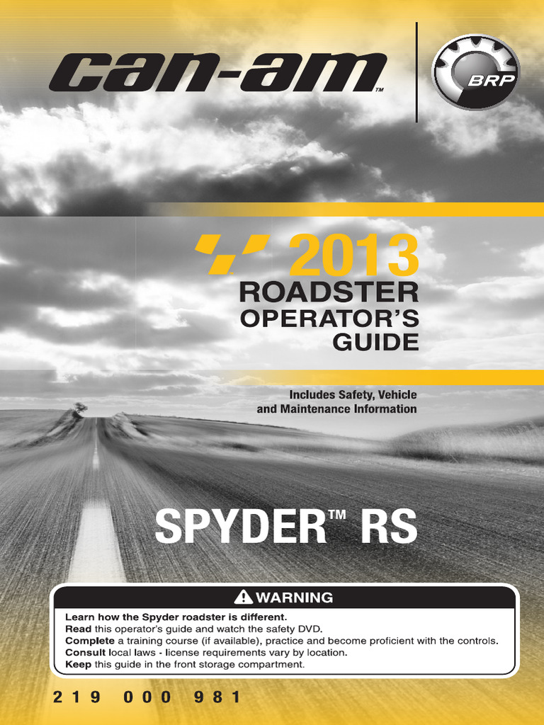 2013 Spyder RS | PDF | Clutch | Exhaust Gas