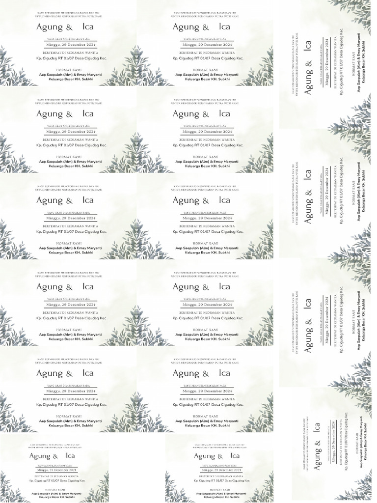 Undangan Kecil | PDF