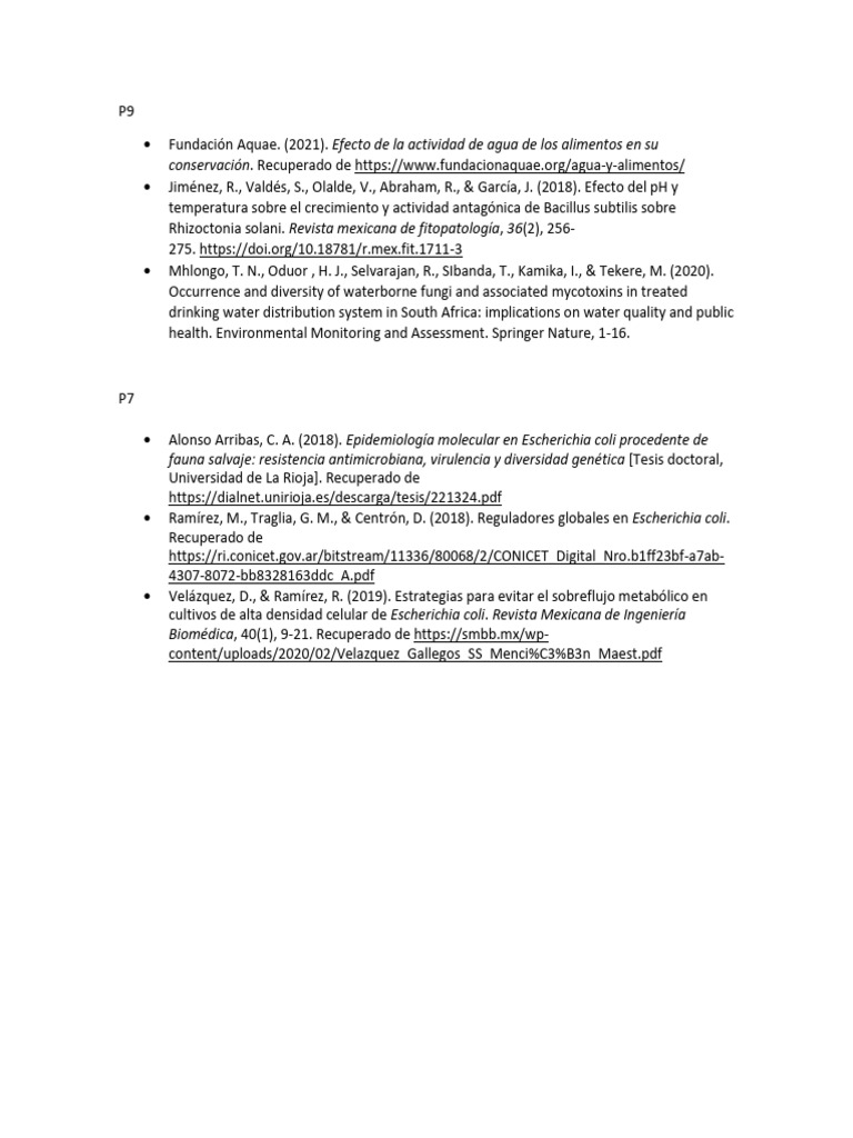 Referencias P7y 9 Bacter | PDF