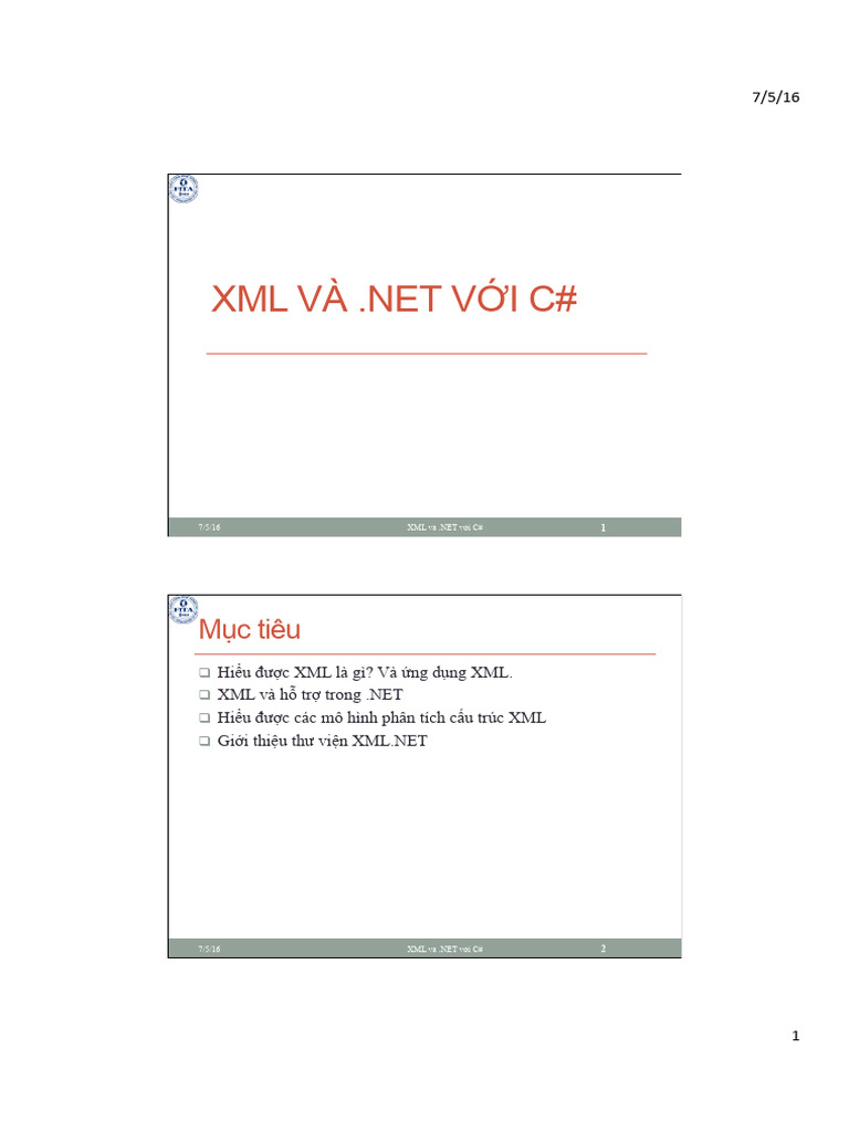 c7 XML Va .Net Trong C | PDF