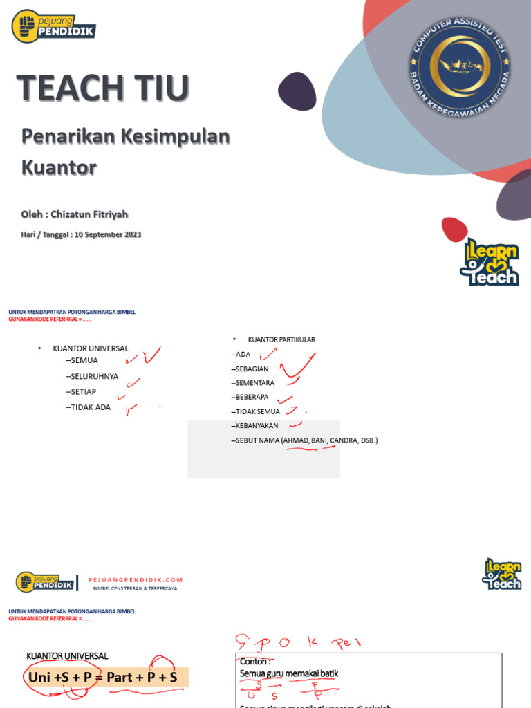 Kuantor Materi SKD CPNS | PDF