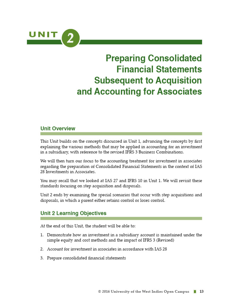 Advanced ACCT3041 Unit 2 - 15082016 | PDF | International Financial ...