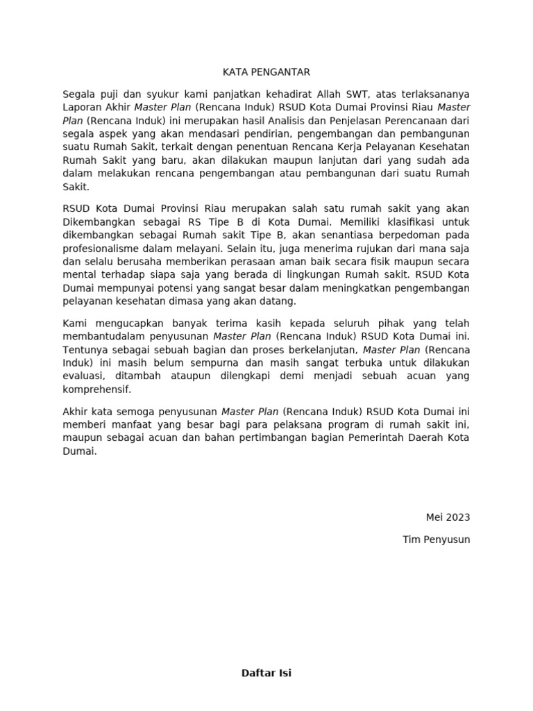 Modul Master Plan Kota Dumai | PDF