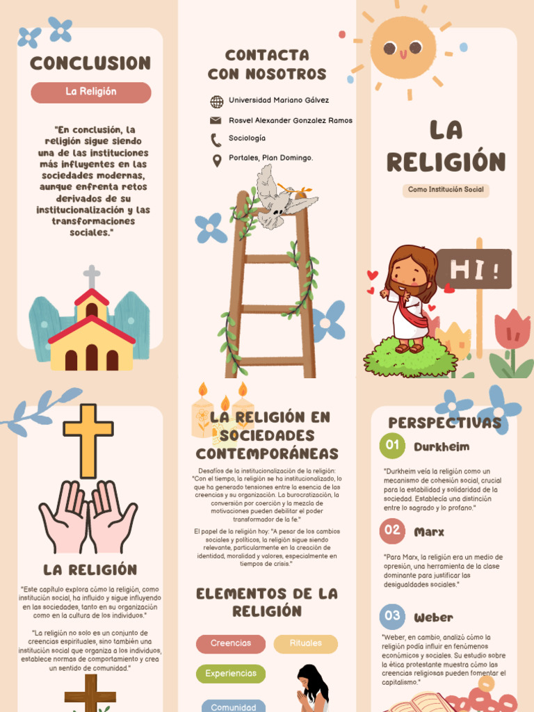 Triptico La Religion | PDF | Emile Durkheim | Sociedad