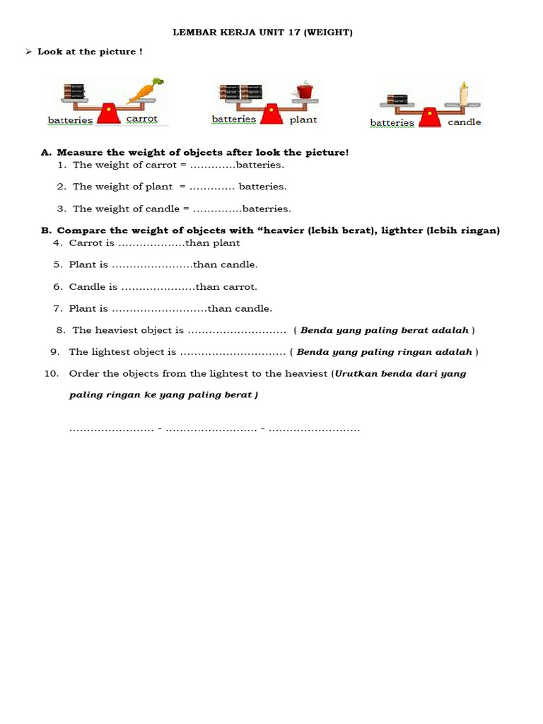 Math Weight 17 | PDF