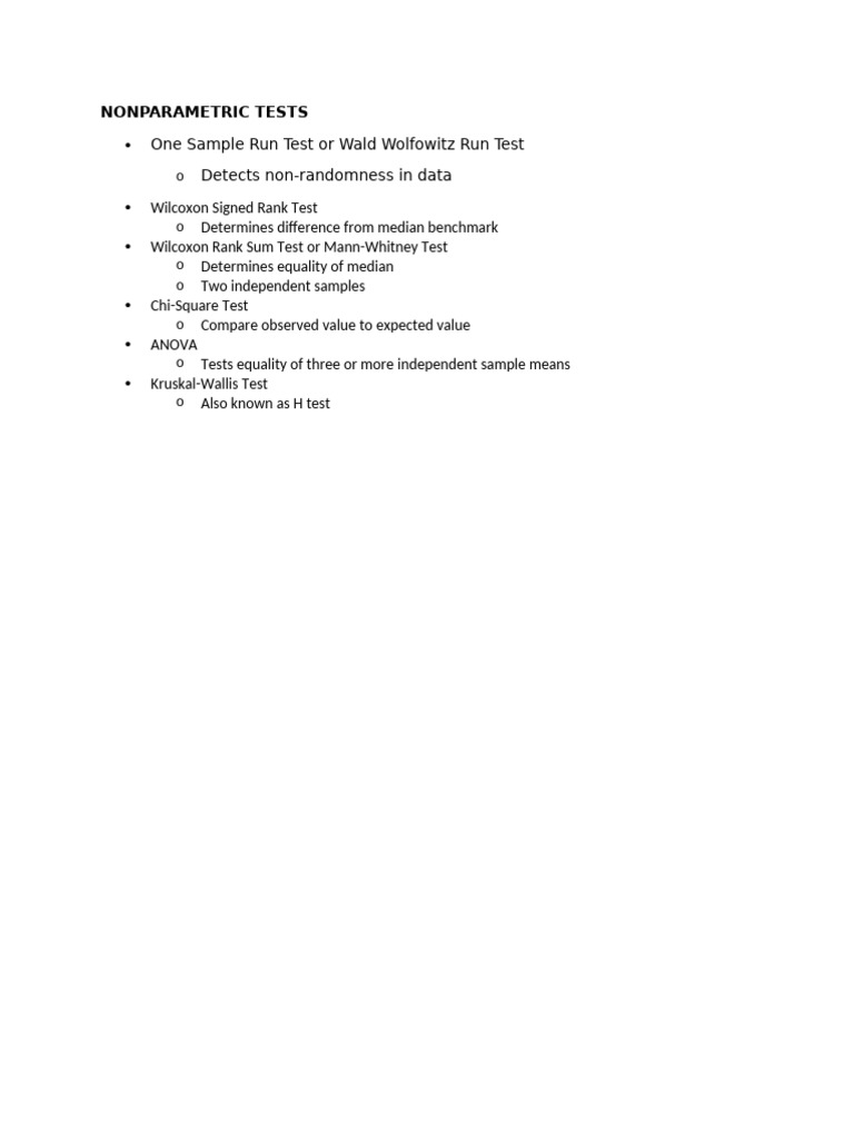 Nonparametric Tests | PDF