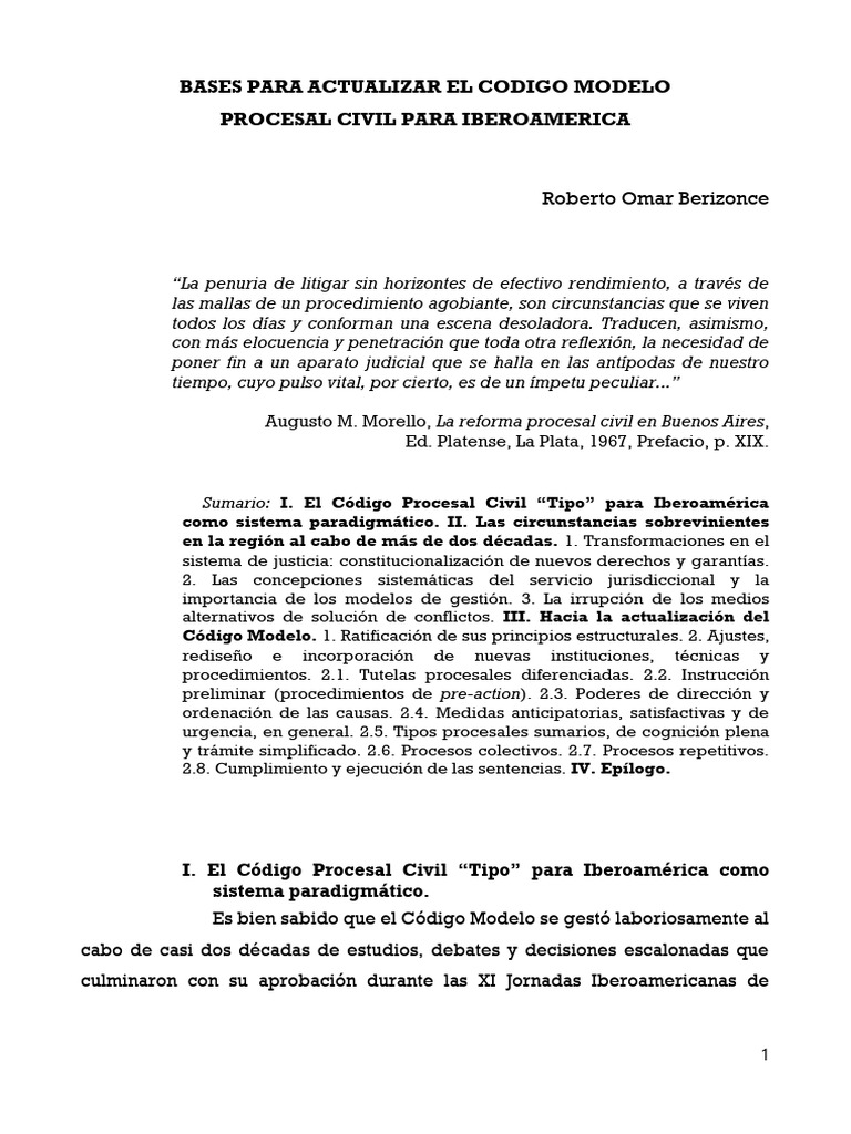 Bases para Actualizar El CPCC | PDF | Ley procesal | Debido al proceso