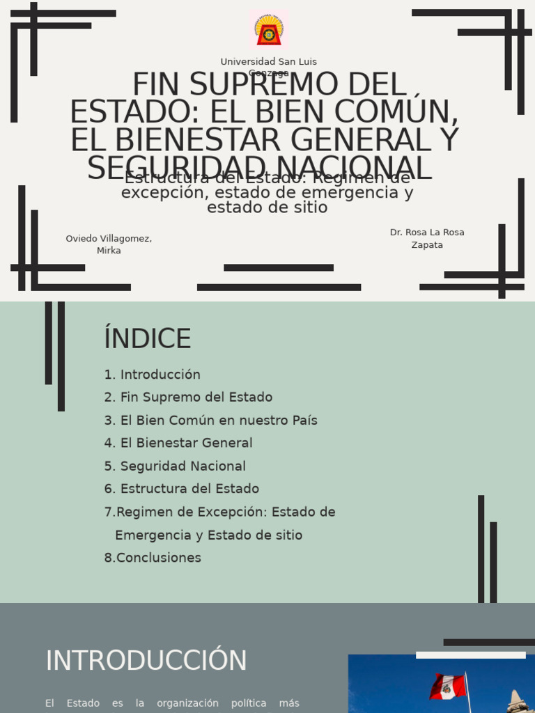 Estructura del Estado y Bien Común | PDF | Estado de emergencia ...