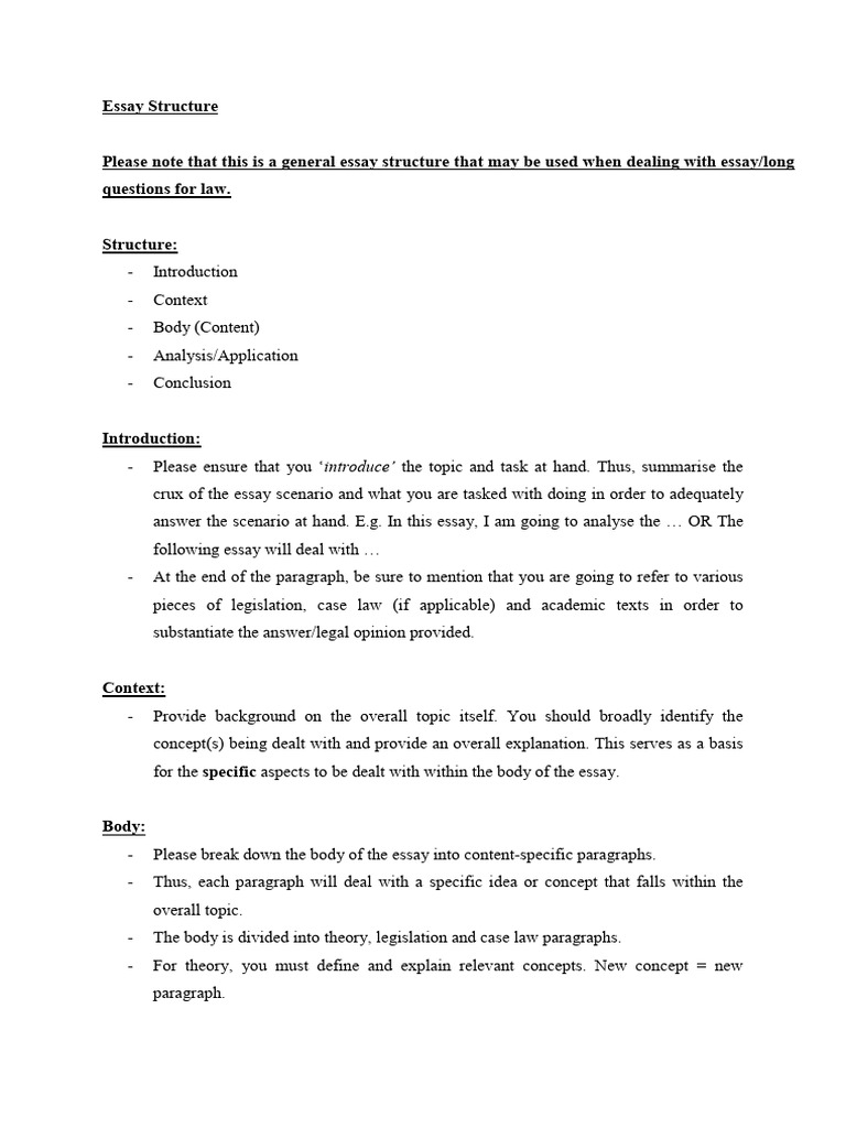 Essay Structure | PDF