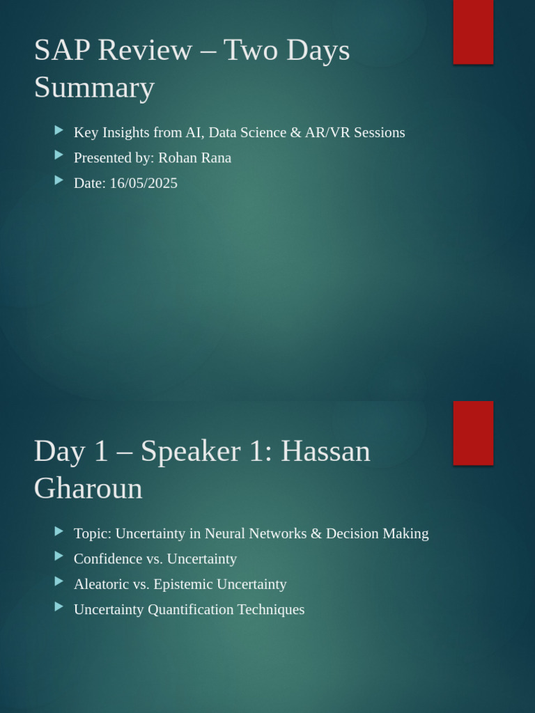 SAP Review Presentation | PDF