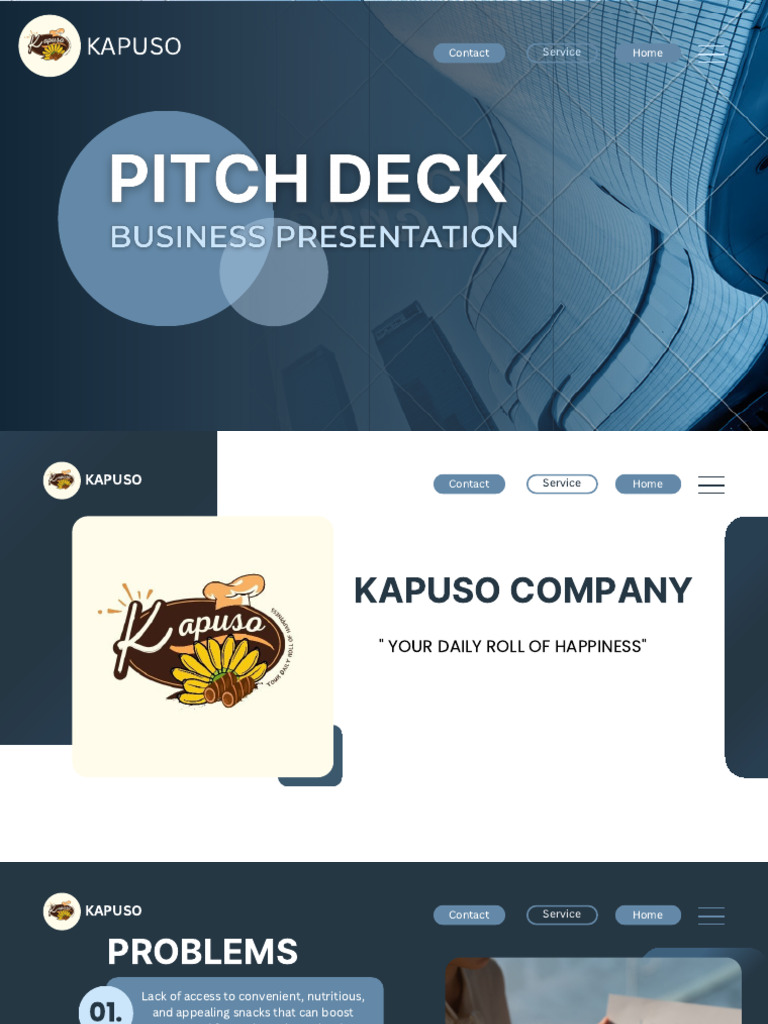 Blue White Modern Pitch Deck Presentation | PDF | Chocolate | Supply Chain