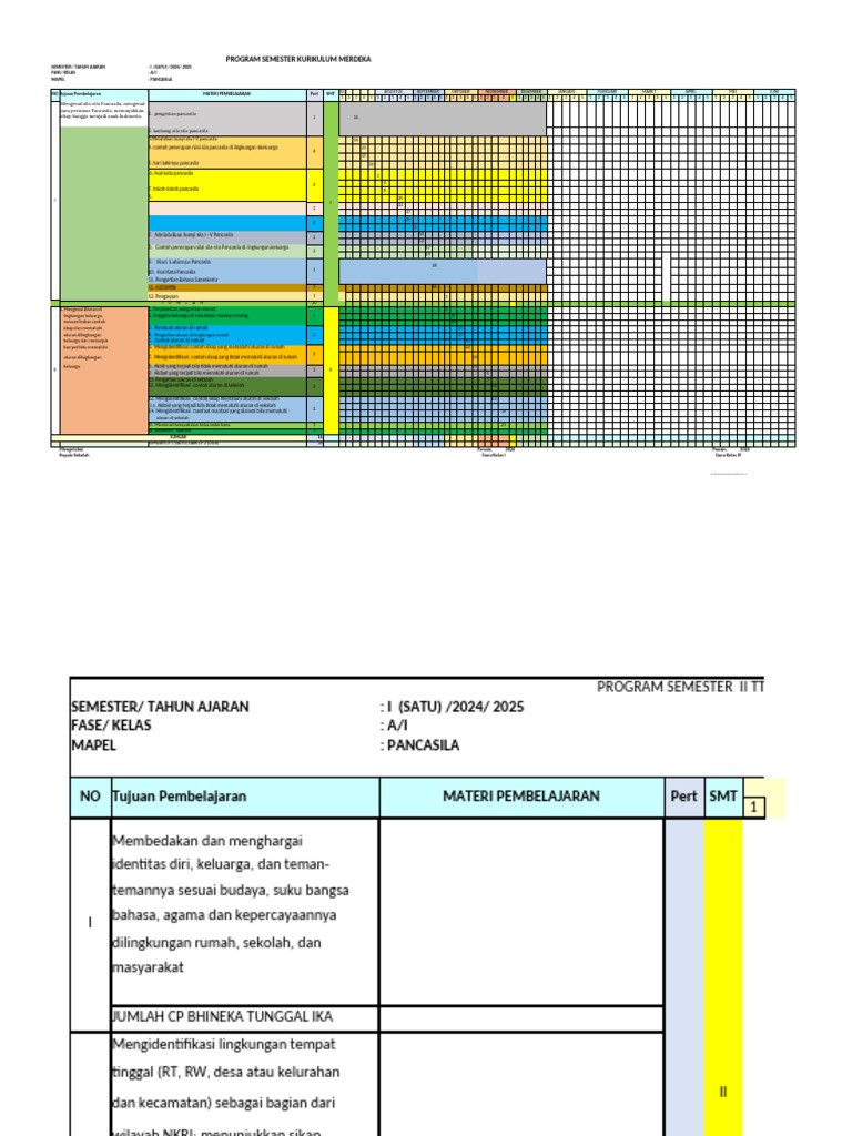 Promes Kls 1 Kurikulum Merdeka | PDF