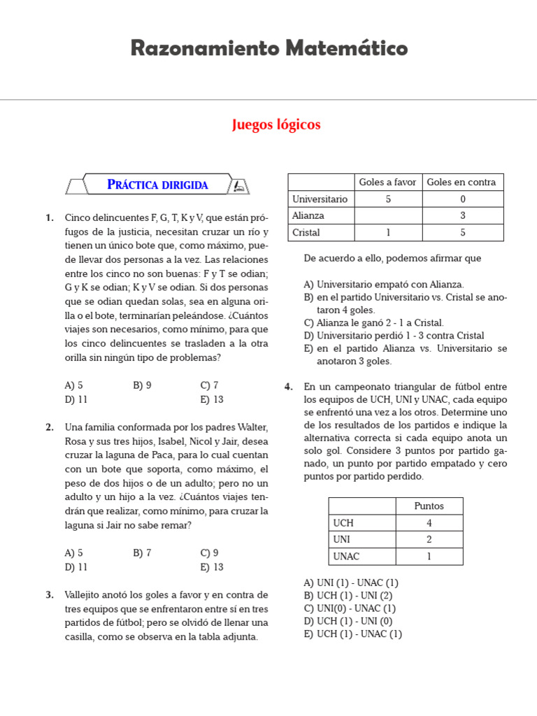 Practica Juegos Logicos | PDF