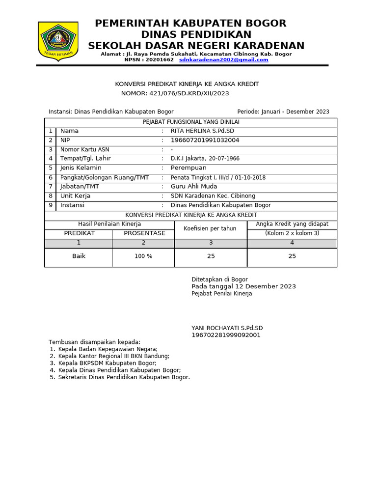 Pak Konversi Rita Herlina 196607201991032004 | PDF