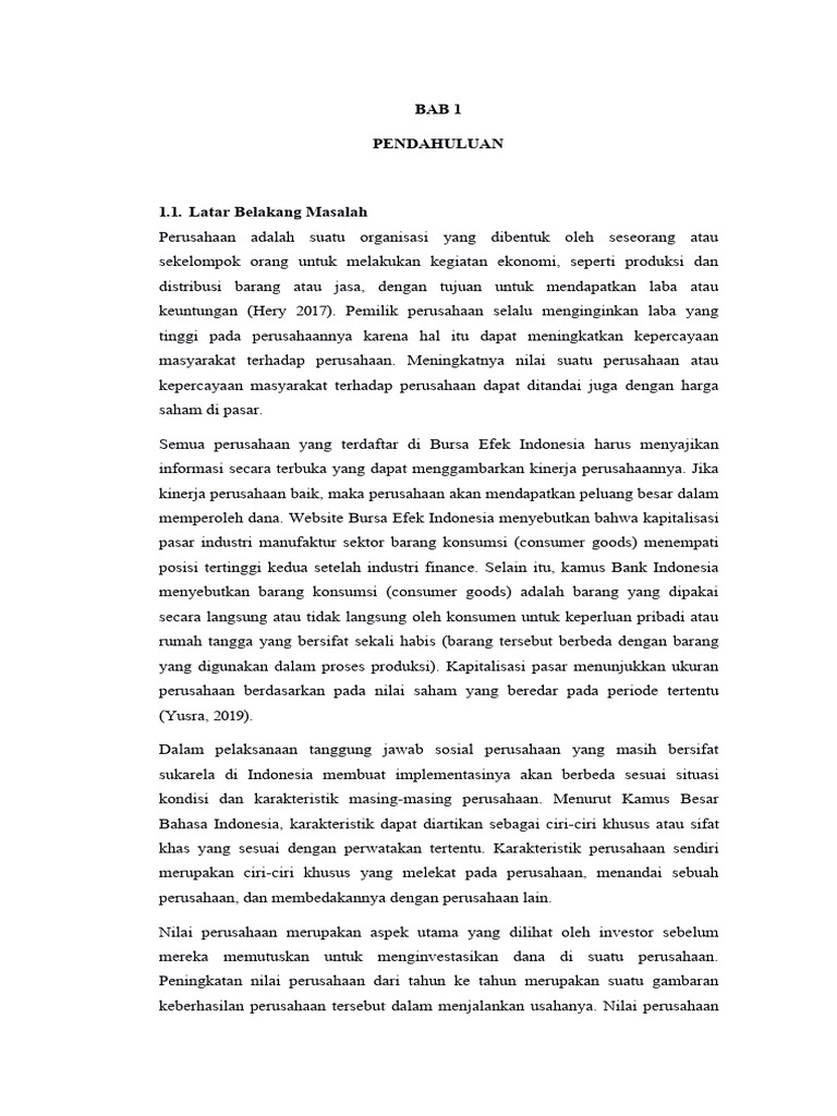 Salin2-Draft BAB 1 Skripsi Fathia | PDF