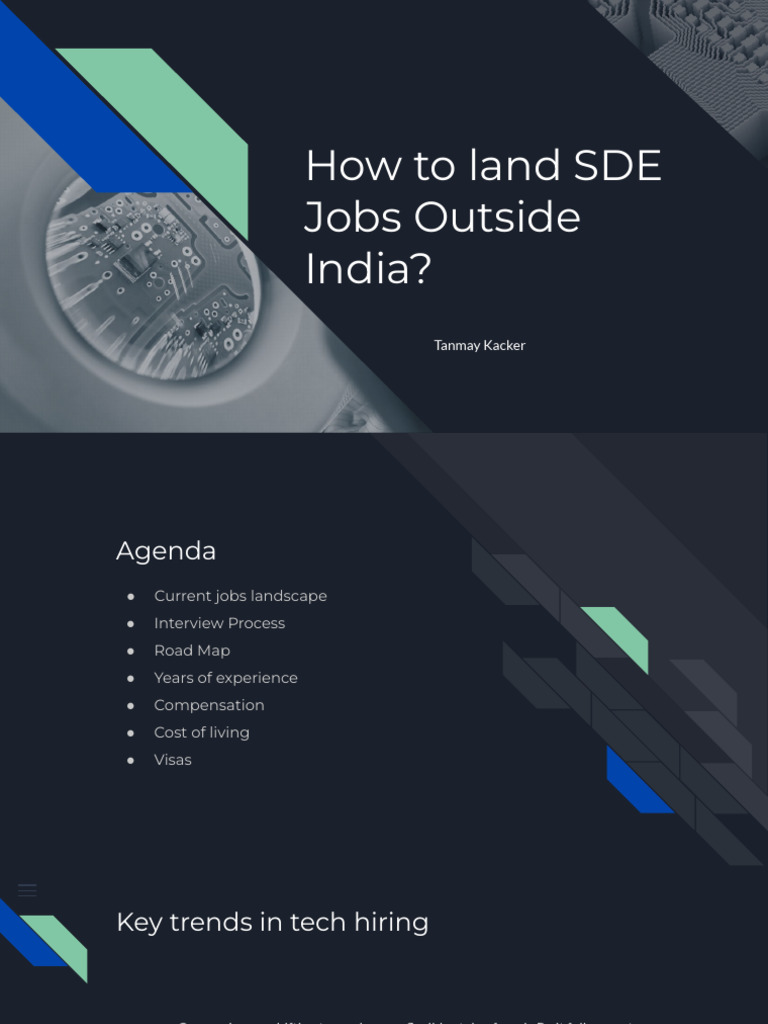 How To Land SDE Jobs Outside India | PDF | Cost Of Living | Information ...