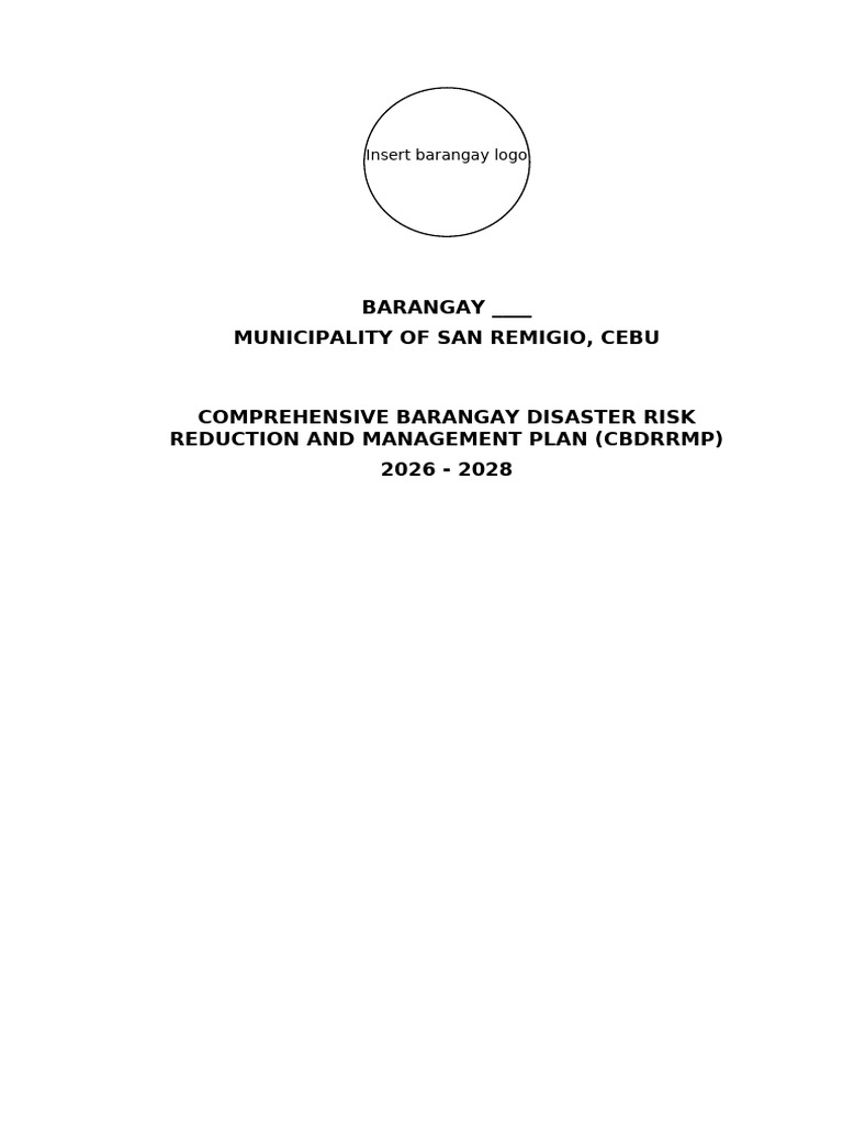 Enhanced BDRRM Plan Template English | PDF | Natural Disasters ...