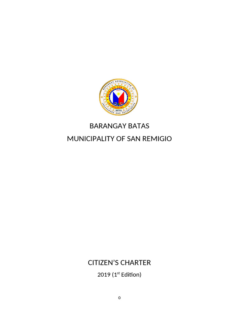 BARANGAYS - Reference - B - Citizen - S - Charter - Editable - Template ...