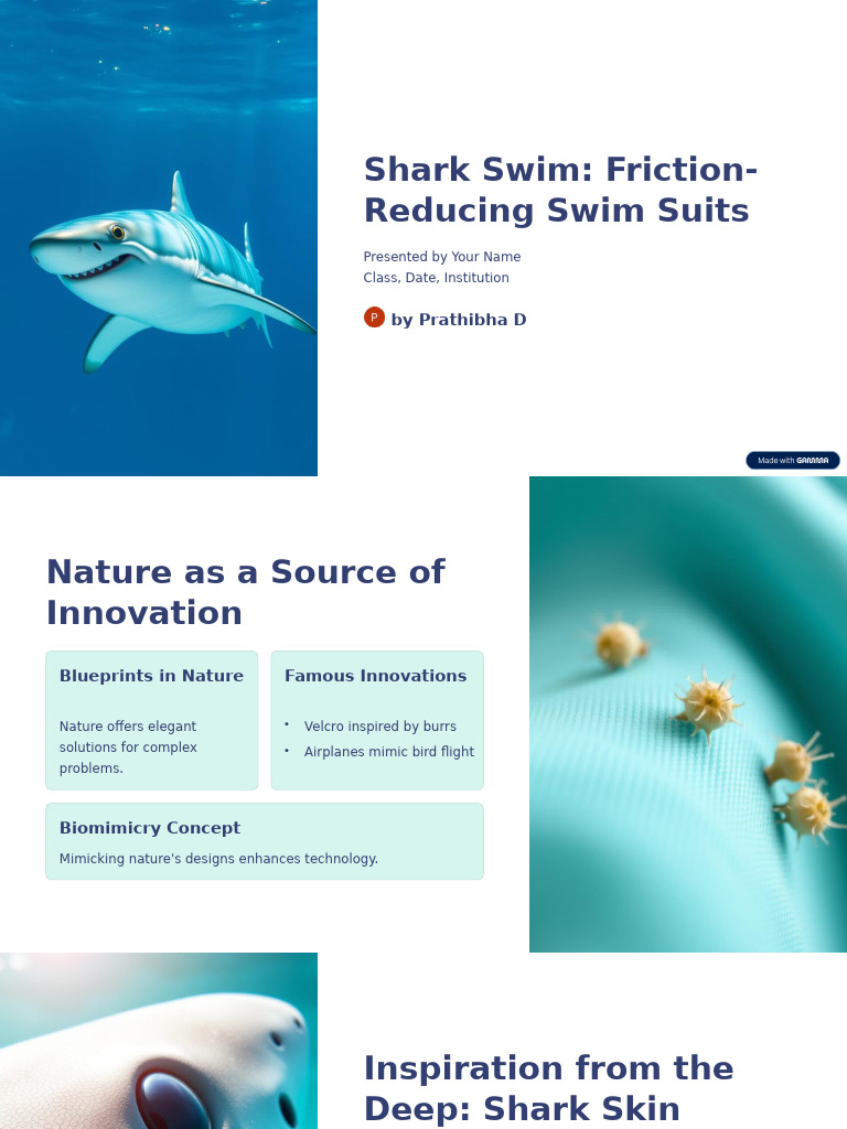 Shark Swim: Friction-Reducing Swim Suits: by Prathibha D | PDF | Drag ...