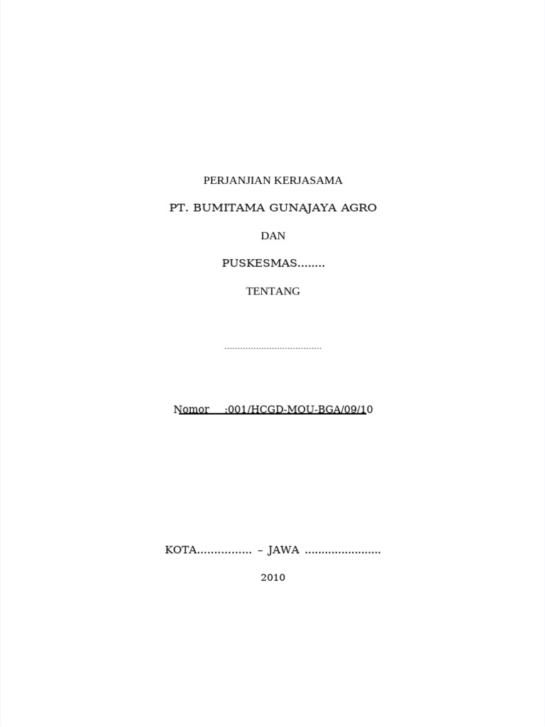 PDF Contoh Mou CSR - Compress | PDF