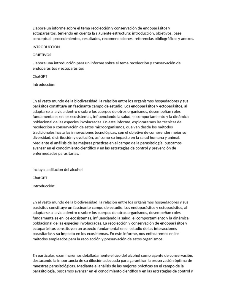 Recolección y Conservación de Endoparásitos y Ectoparásitos | PDF | Parasitismo | Malaria