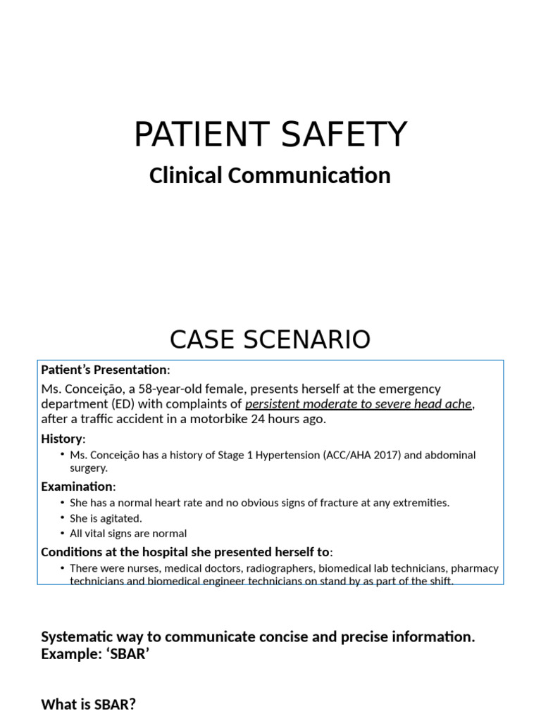Patient Safety Communication SKMC | PDF