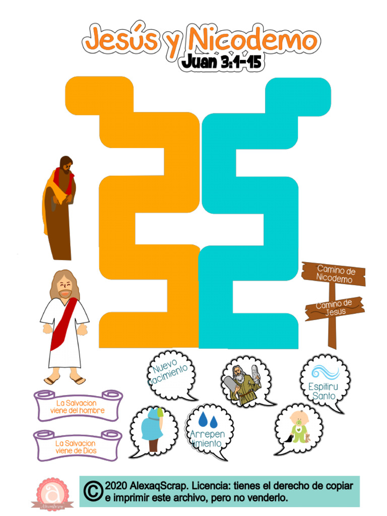 Imprimible Jesús y Nicodemo | PDF