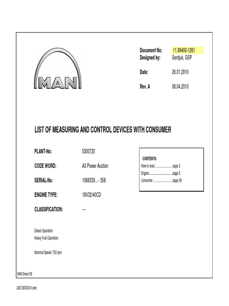 01 List of Measuring + Control Devices With Consumer | PDF | Switch ...