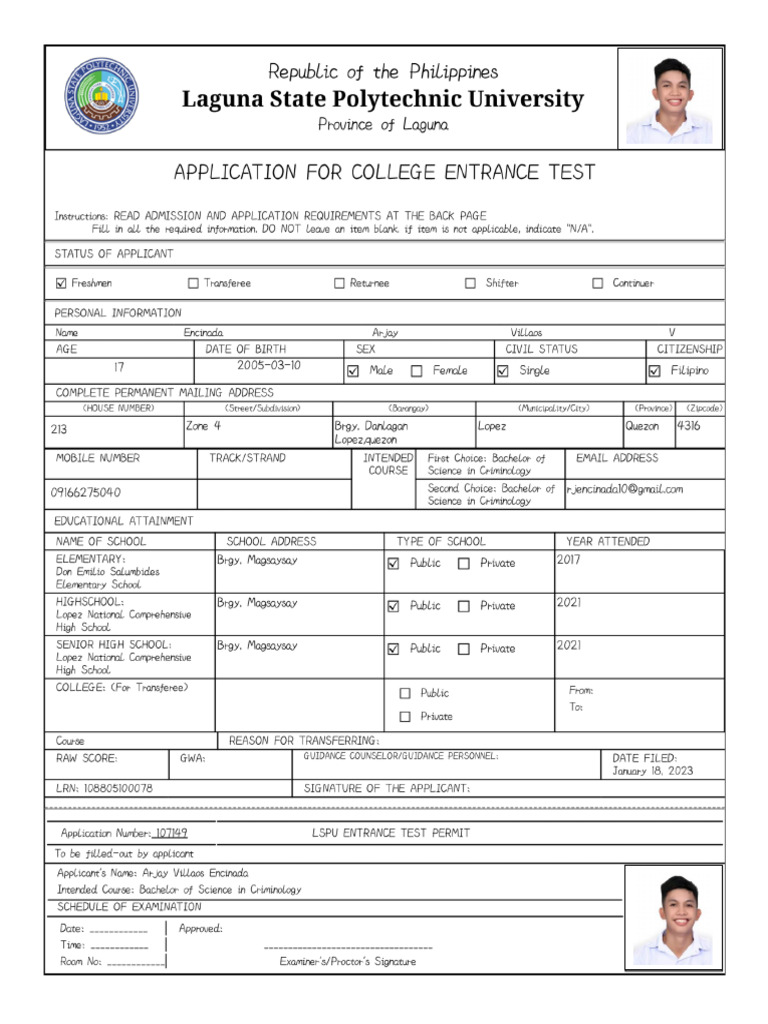 Print Application Form (AVE) | PDF