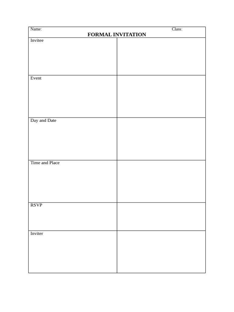 Task Formal Invitation 1 | PDF